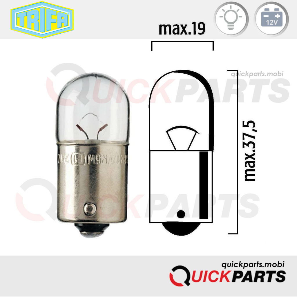 Spherical bulbs | 12V - R5W | Trifa 00304, Quality, that convinces