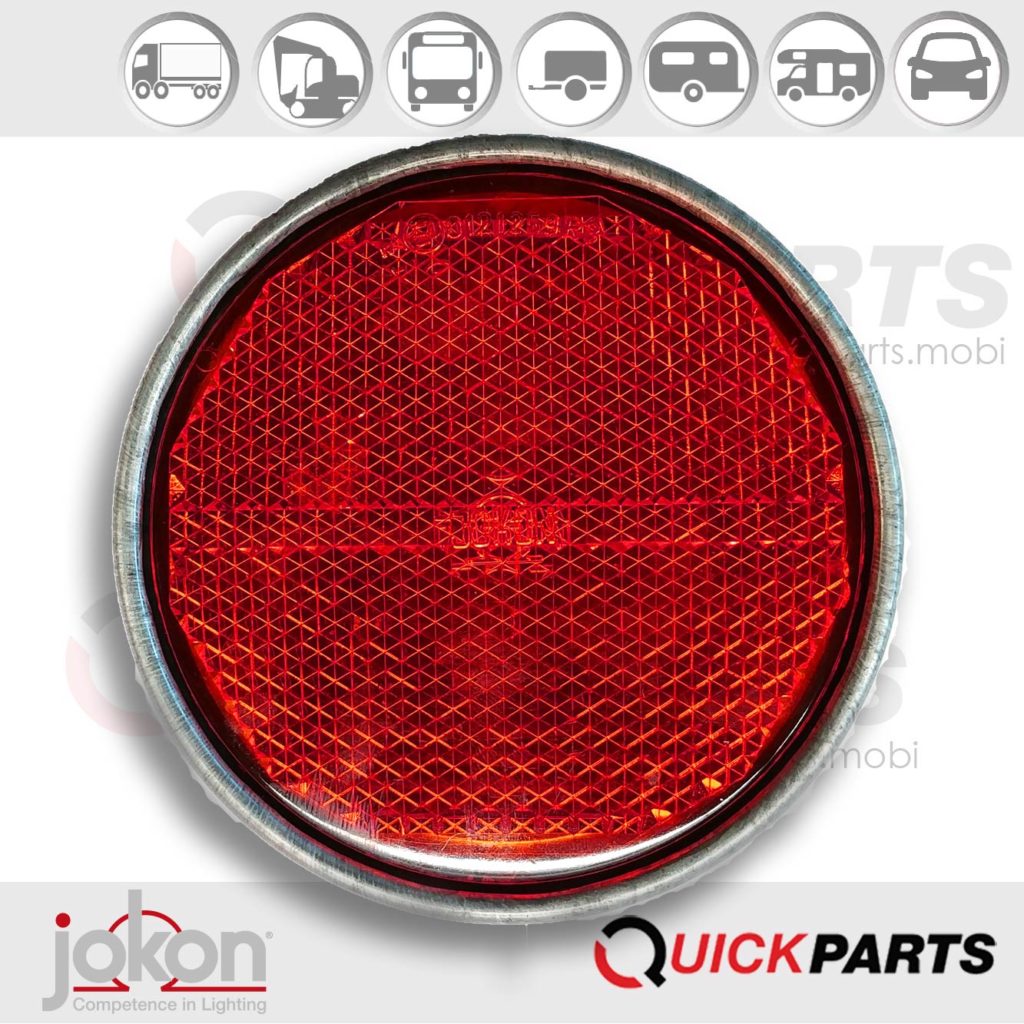 Red Reflex Reflector Ø 81.5 mm | Jokon 30.0007.000, E1-0121259