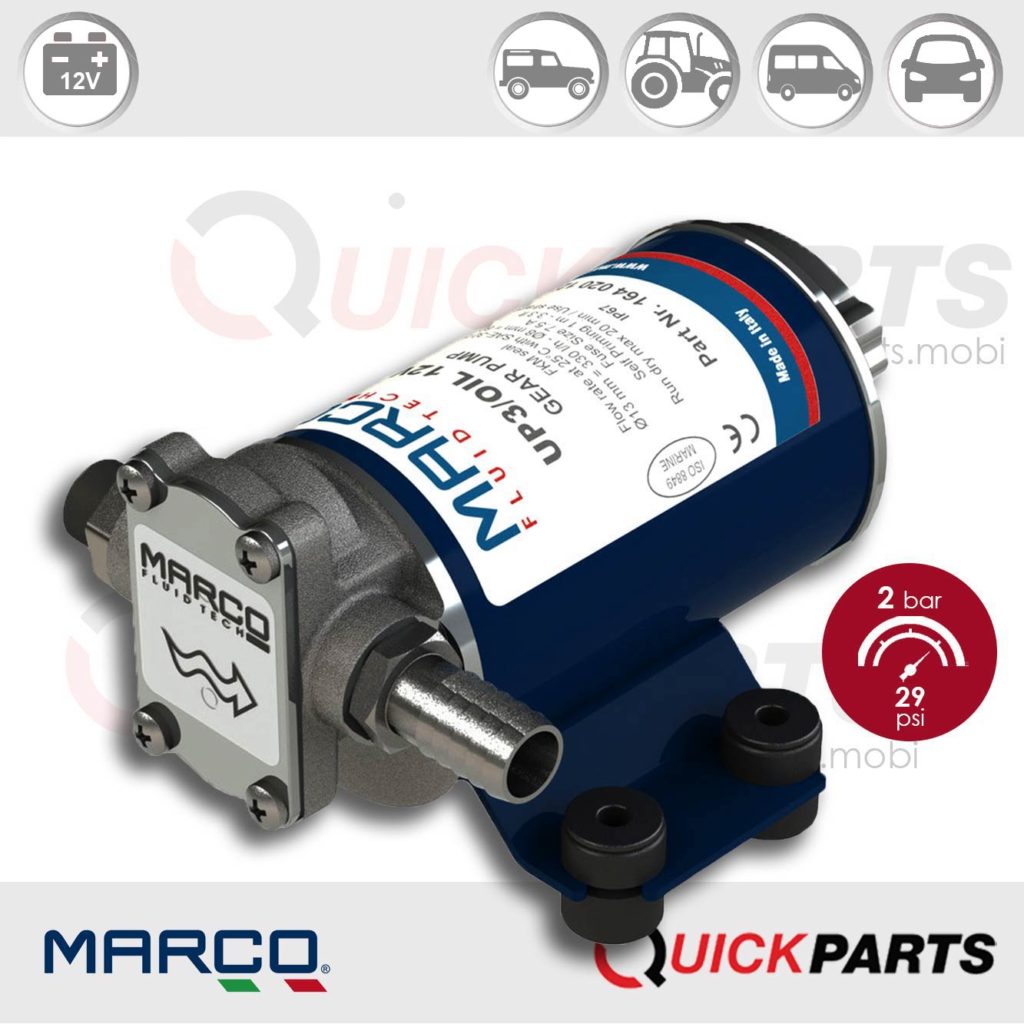 Gear pump for lubricating oil |12V| Marco 164 020 12, UP3/OIL